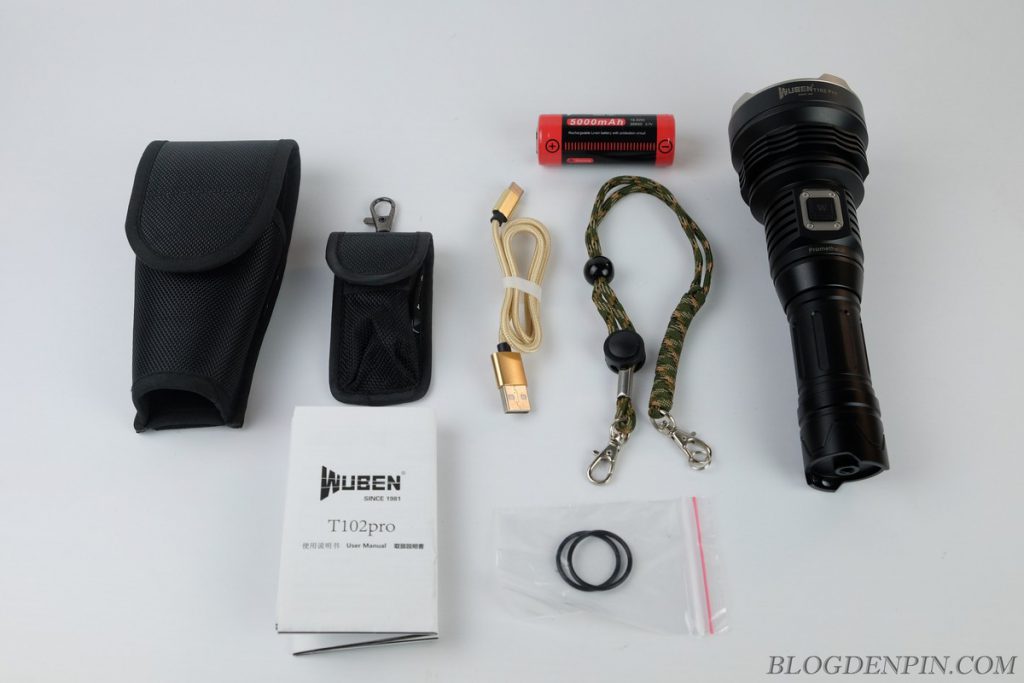 Review đèn pin Wuben T102 Pro - 3500 Lumens, chiếu xa 500 mét